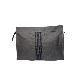 Herm&egrave;s Pochette en cuir Pre-owned - Femme - Pre-owned - Gris - Taille: ONE Size