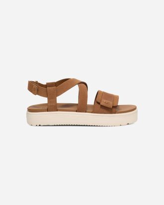UGG Zayne Sandale II mit Kn&ouml;chelriemen f&uuml;r Damen | UGG EU in Brown, Gr&ouml;&szlig;e Nubukleder/Wildleder