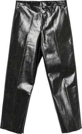 Dries Van Noten Homme, Pantalons, Noir, Taille: M Leather Pantalons