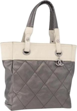 Chanel Sac &agrave; main vintage pr&eacute;-poss&eacute;d&eacute; - Femme - Pre-owned - Gris - Taille: ONE Size