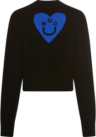 HUGO BOSS Strickpullover Scutie Relaxed Fit, in Cropped-L&auml;nge