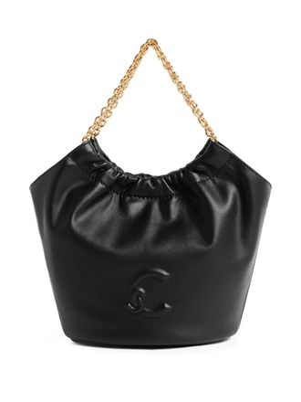 Coccinelle Mini Schultertasche mit Kettenhenkeln - Schwarz