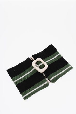 J.W.Anderson Striped Wool Neck Warmer IWA with zip closure size Unica