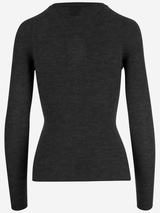 SA SU PHI Womens Cashmere And Silk Knit Black Knitwear Sweater