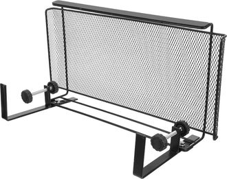 Pretyzoom Kabelmanagement Schreibtisch Ablagekorb aus Kohlenstoffstahl mit Klemme Gro&szlig;er Aufbewahrungskorb f&uuml;r B&uuml;robedarf Untertischregal Schwarz Multifunktiona