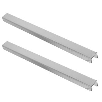 NUOBESTY Veemoon 2 St&uuml;ck Schrankschutzleisten f&uuml;r K&uuml;chenschr&auml;nke - T&uuml;rschutzleisten aus Edelstahl, Kantenschutz, Schubladenfronten, Abdeckkappen f&uuml;r K&uuml;chenm&ouml;be