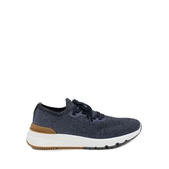 Brunello Cucinelli Homme, Chaussures, Bleu, Taille: 40 EU Chin&eacute; Knit Runners