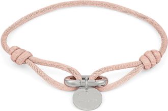 Copenhagen Armband - Edelstahl Armband - Fabric Link - Gr. ONESIZE - in Rosa - für Damen