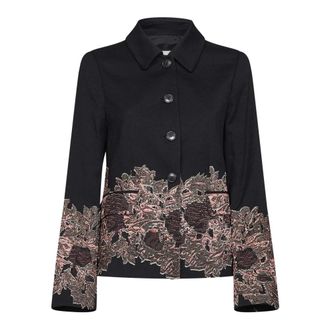 Dries Van Noten Floral Jacquard Jacke - - Jackets - Damen - Schwarzk - S