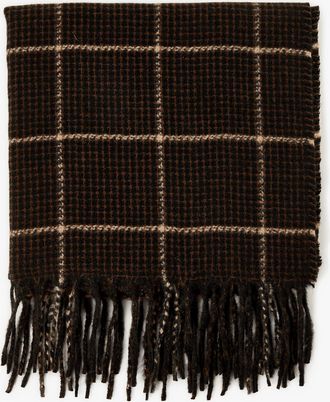 Saison 1865 Echarpe en maille &agrave; franges