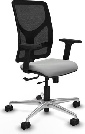 Piqueras y Crespo Stuhl aus PC-Mesh, mit 2D-Armlehnen, h&ouml;henverstellbare Lendenwirbelst&uuml;tze, ausgestattet mit Syncro/Traslack und Schneideschaum, mit Rollen von 65 mm, 