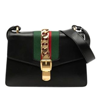 Gucci Sac bandouli&egrave;re Sylvie Pre-owned - Femme - Pre-owned - Noir - Taille: ONE Size