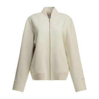 Sportmax Spxondata Bomber Jacket - Femme - Sweatshirts et sweats &agrave; capuche - Blanc - Taille: 38 FR