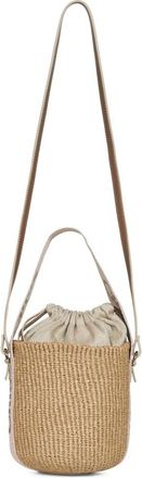 Chlo&eacute; Femme, Sacs, Beige, Taille: ONE Size Sac en papier fait main avec garnitures en cuir