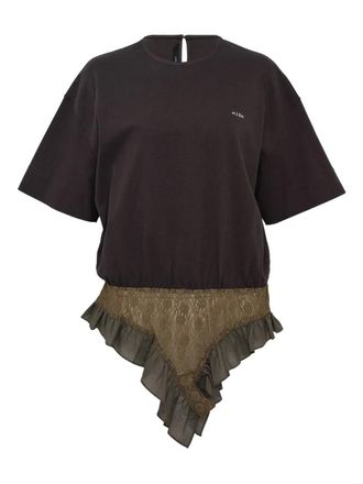 pushBUTTON haut Panty à volants - Marron