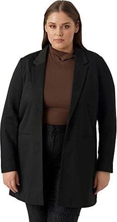 Vero Moda CURVE Femme Vmverina Long Noos Blazer, Noir, 52 Grande Taille EU