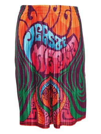 Versace short plissé imprimé - Rose