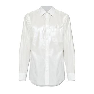 Maison Margiela Hemd aus Baumwoll-Popeline - - Shirts - Herren - Wei&szlig; - XL