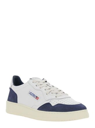 Autry Mens Low Sneaker Medalist Blue Leather Trainers