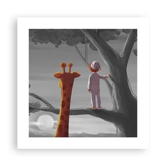 Arttor Poster ohne Rahmen Giraffe Kinder Traum Deko 40x40cm Wandposter Art Prints Wandbilder Dekoration Wohnzimmer Schlafzimmer K&uuml;che Wanddeko Bild Wand Kuns