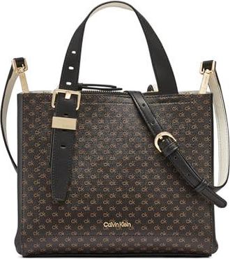 Calvin Klein Triple Compartment, Lowen Crossbody avec Trois Compartiments Femmes, Marron/Kaki/Noir Mini, Taille Unique