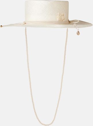 Ruslan Baginskiy Chapeau en paille &agrave; logo