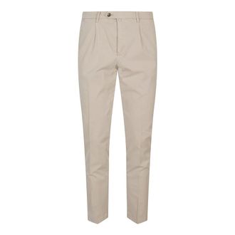 BRIGLIA 1949 Homme, Pantalons, Beige, Taille: S Bg21 Pleated Pantalons