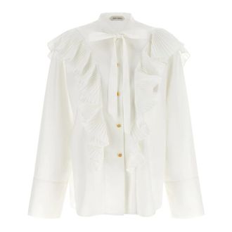 Alberta Ferretti Damen, Blusen & Hemden, Wei&szlig;, LGr&ouml;&szlig;e