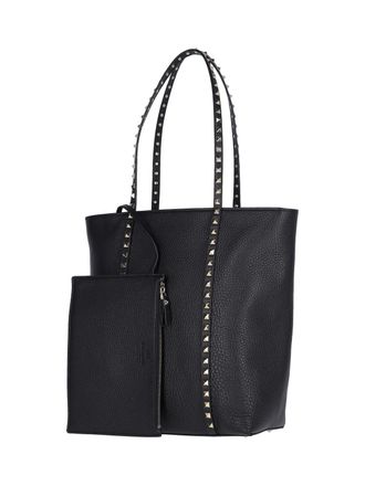 Valentino Garavani Womens Bags Black Calf Leather