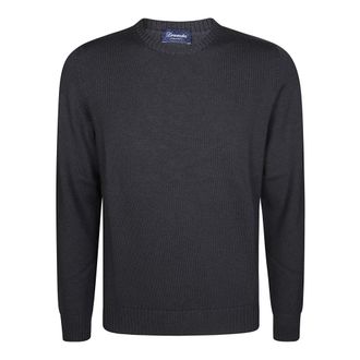 Drumohr Merino Rundhals Pullover - - Knitwear - Herren - Grau - M