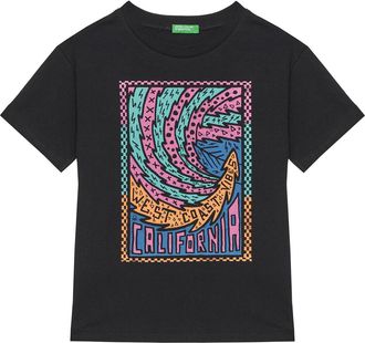 Benetton United Colors Of Benetton T-Shirt 3I1XC10P7 Schwarz Regular Fit