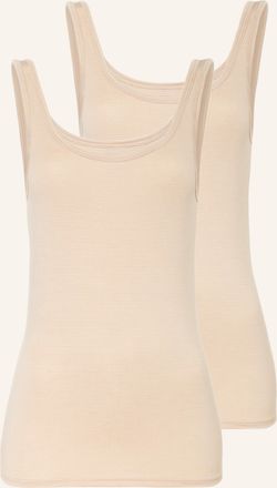 Schiesser 2er-Pack Tops Modal Essentials beige