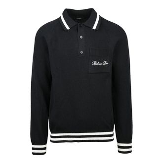 Balmain Polo aus Strick - - Tops - Herren - Schwarzk - M