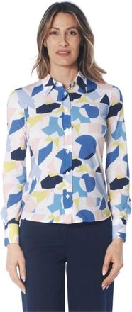 Caliban Femme, Blouses et Chemises, Multicolore, Taille: 46 FR Camicia fantasia in tessuto no stiro