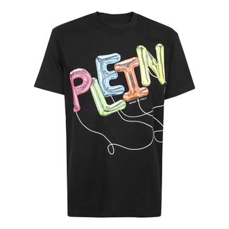 Philipp Plein T-Shirt Rundhals Kurzarm - - Tops - Herren - Schwarzk - S