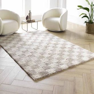 Douceur d'Int&eacute;rieur Teppich Damero, rechteckig, 160 x 230 cm, Shaggy, Uni