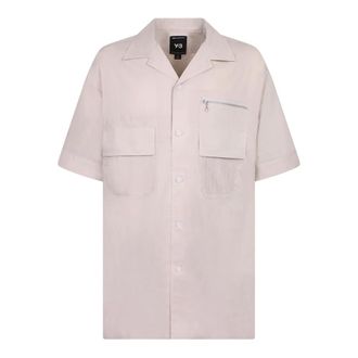Yohji Yamamoto Homme, Chemises, Blanc, Taille: L Blouse &agrave; manches courtes