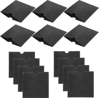 Happyyami 25 St&uuml;ck CD H&uuml;llen aus Kraftpapier Papier DVD H&uuml;llen zum Schutz vor Kratzern CD Aufbewahrungstaschen Schwarz Mediengerechte Aufbewahrung Zuhause und U