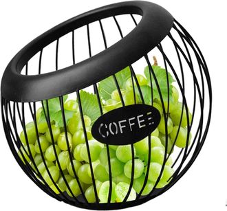 Generic Basket for Coffee Pods - Home Living Room Dining Fruit Basket, Storage Organizer | Iron Home Living Room Dining Fruit Container, Coffee Pod Holder Lar