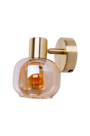 N&auml;ve Wandstrahler, Messing, Metall, Glas, 16 cm, Lampen & Leuchten, Innenbeleuchtung, Spots & Strahler, Wandstrahler