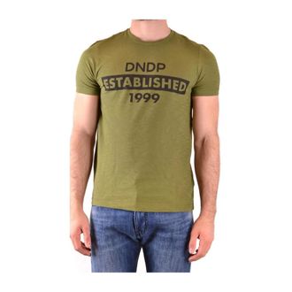 Dondup Gr&uuml;nes Print Kurzarm T-shirt - - Tops - Herren - Gr&uuml;n - L