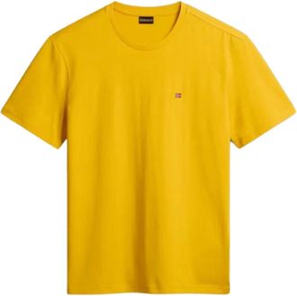 Napapijri Salis Rundhals-T-Shirt - - Tops - Herren - Gelb - 2XL