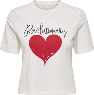 Only Onlvallie Life S/S Love Top Box JRS