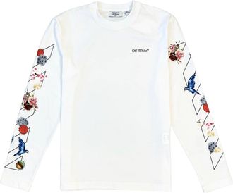 Off-white Homme, Sweatshirts et sweats &agrave; capuche, Blanc, Taille: XL T-shirt &agrave; manches longues