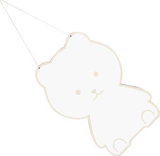 SOLUSTRE B&auml;renf&ouml;rmiger Acryl Wandspiegel mit Holzrahmen Geruchsneutraler Kinderzimmer Spiegelanh&auml;nger Dekorativer Schminkspiegel f&uuml;r Schlafzimmer und Badezimme