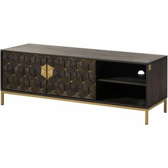 Massivmoebel24 TV-Board Mango 145x45x50 grau ge&ouml;lt diamond 106