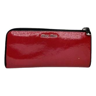 Miu Miu Portefeuille en cuir Pre-owned - Femme - Pre-owned - Rouge - Taille: ONE Size