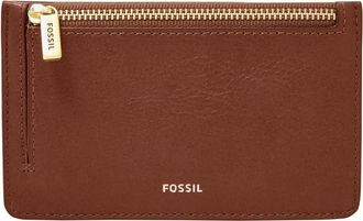 Fossil Brieftasche f&uuml;r Frauen Logan, Leder/Polyurethanbesatz Kartenetui braun 13,8 cm L x 0,4 cm B x 8,5 cm H SL7925200