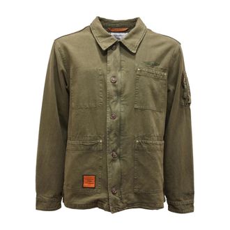 Bombers Original Vintage Field Jacket Davis Khaki - - Jackets - Herren - Gr&uuml;n - M