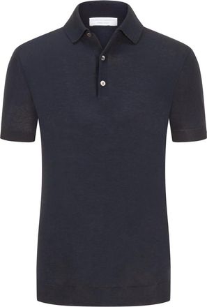 FILIPPO DE LAURENTIIS Leichtes Strick-Poloshirt aus Crepe Cotton in